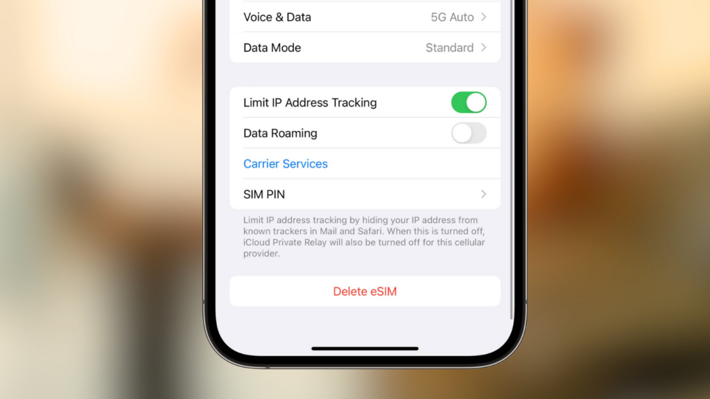 How to delete eSIM from my phone?