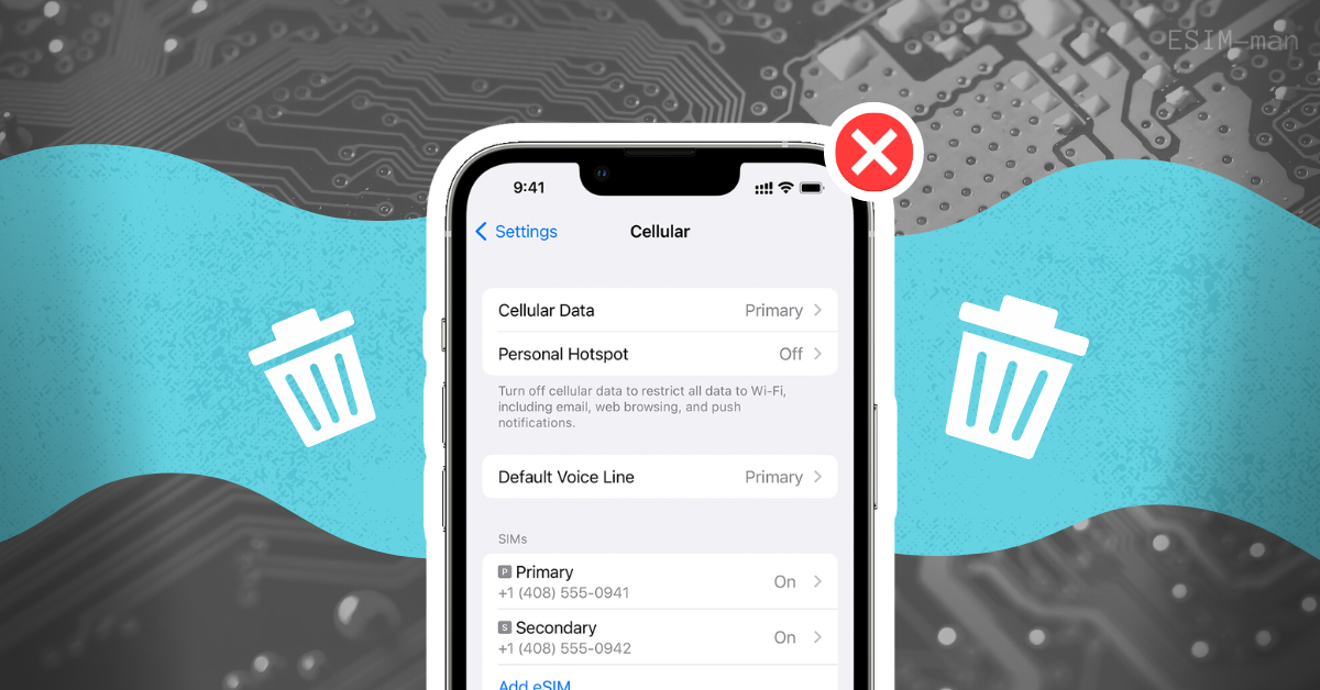 How to delete eSIM from my phone?