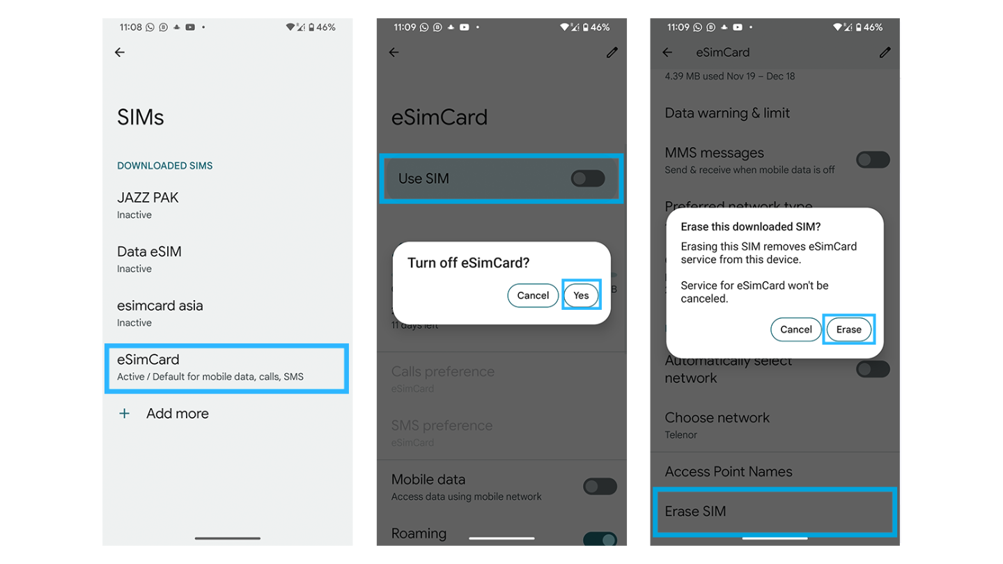 How to Erase the eSIM on Your Old Phone?